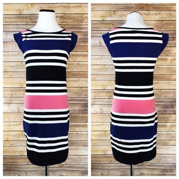 French Connection | Dresses | French Connection Knit Striped Short ...